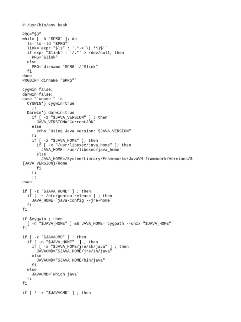 Java Environment Setup Script | PDF
