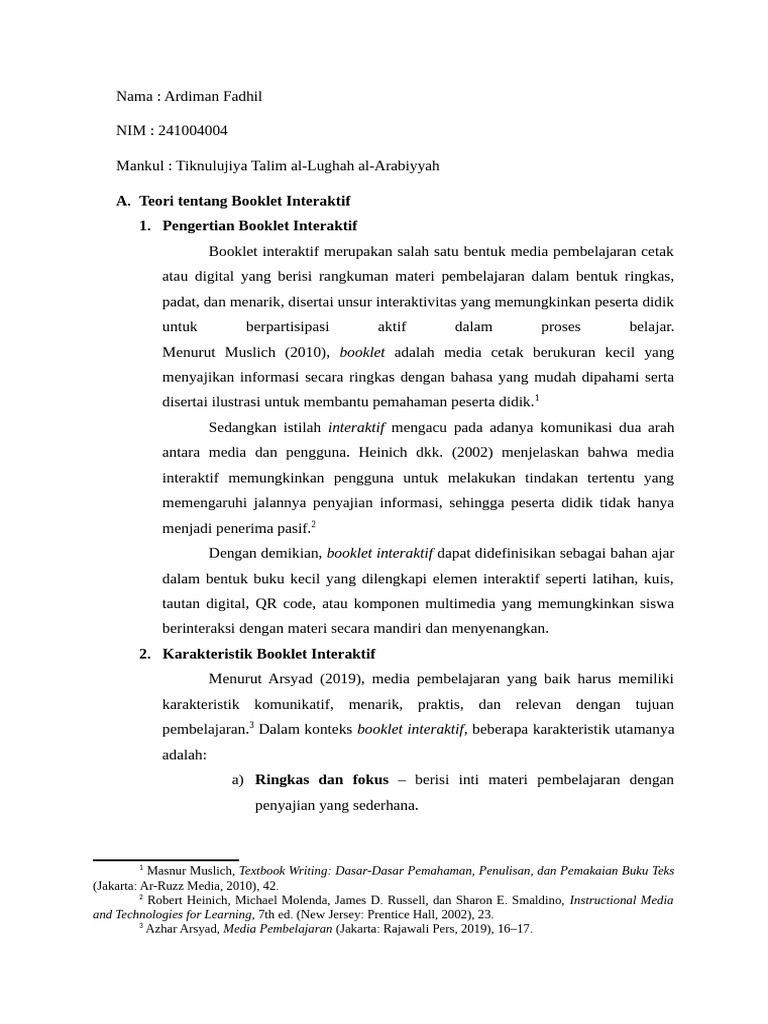 Buku Panduan Booklet Interaktif | PDF