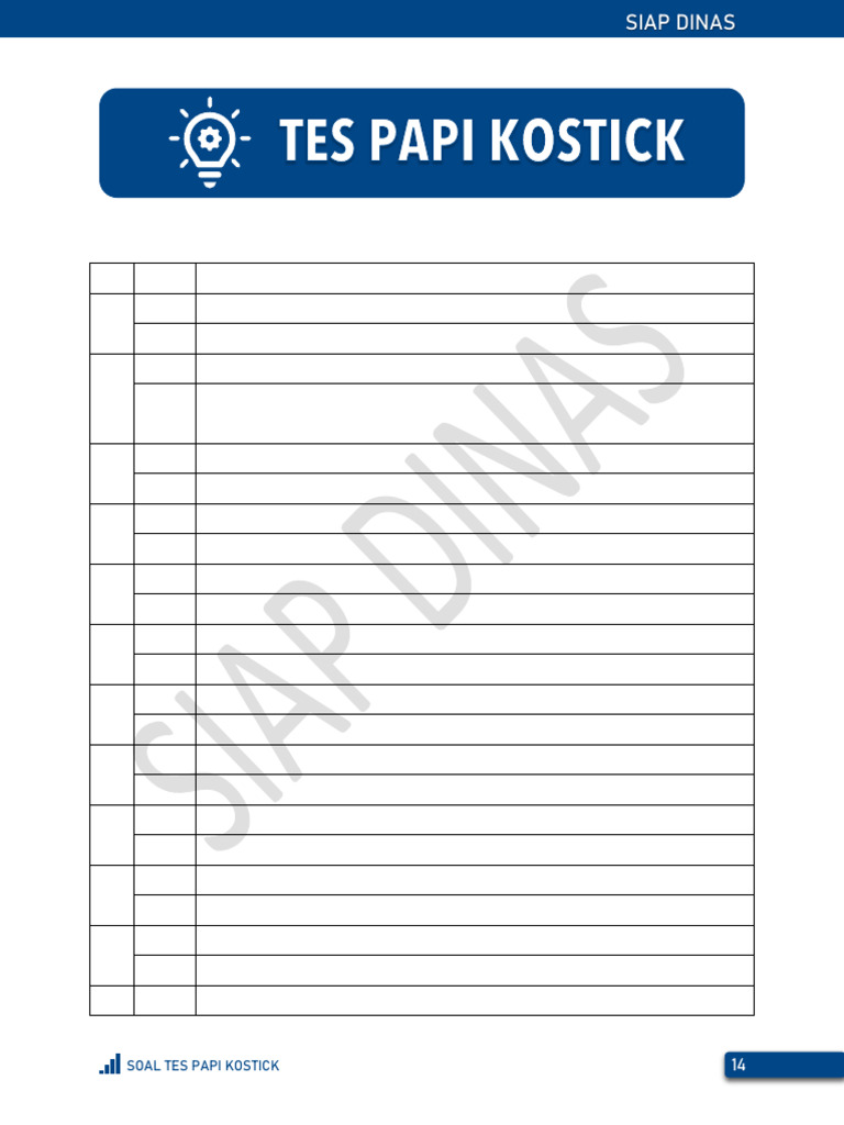 Soal Tes PAPI Kostick untuk Penilaian Diri | PDF