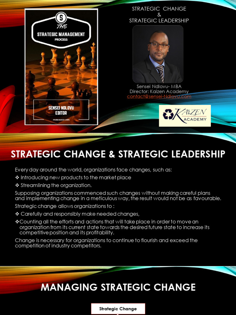 Strategic Change & Strategic Leadership: Sensei Ndlovu-MBA Director ...