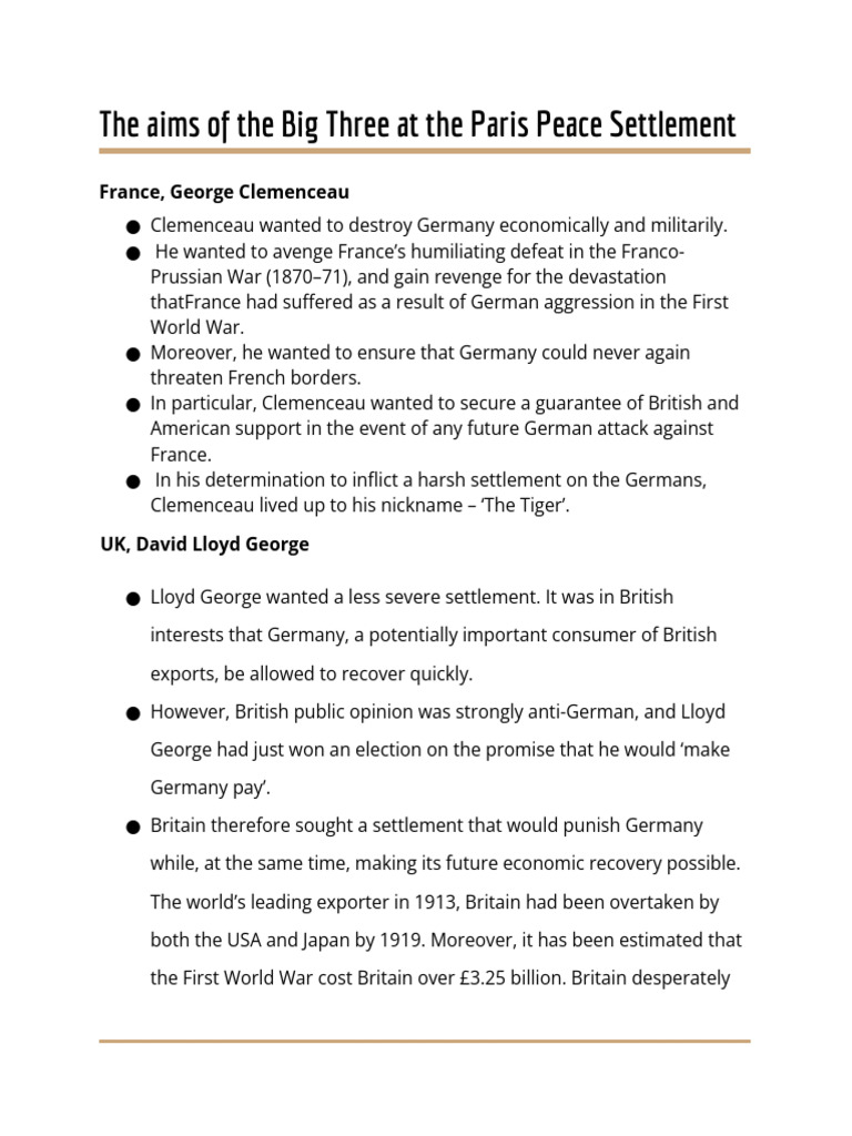 The Aims of The Big Three | PDF | British Empire | International Relations