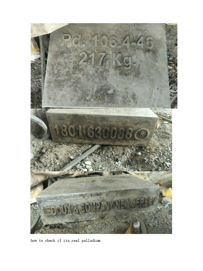 Verifying Real Palladium Bars | PDF | Palladium | Metallurgical Assay