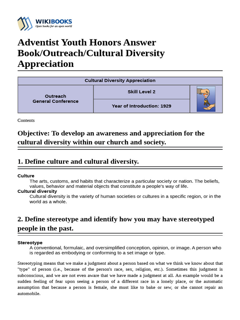 Cultural Diversity Appreciation Guide | PDF | Jesus | Epistle To The ...