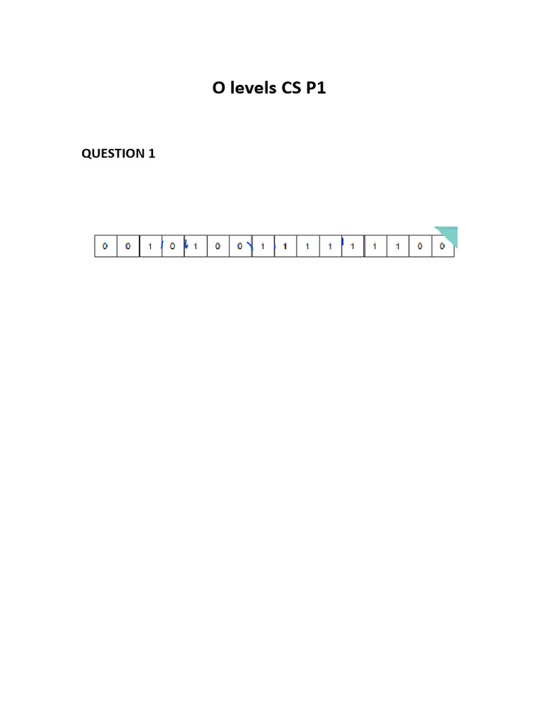 O Levels CS P1 (1) .PDF Solved | PDF | Integer (Computer Science) | Computing
