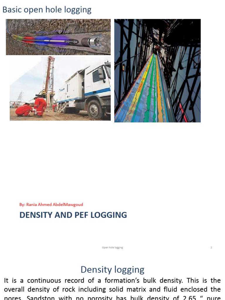 Basic Open Hole Logging Density and PEF Logs | PDF | Porosity | Shale