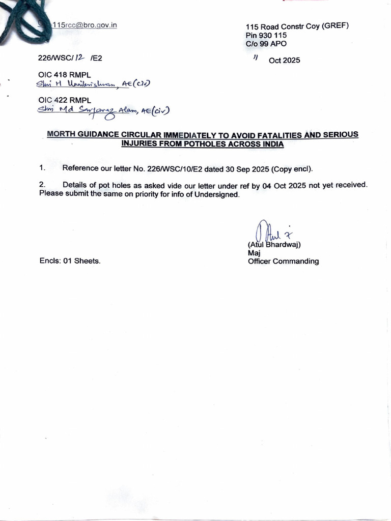 Morth Guidance Circular | PDF
