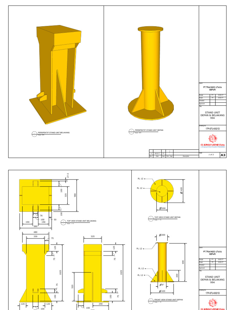 17p-Stu-0021-Pt - Trakindo Utama Separi-Stand Unit Depan Belakang 994.Skb | PDF