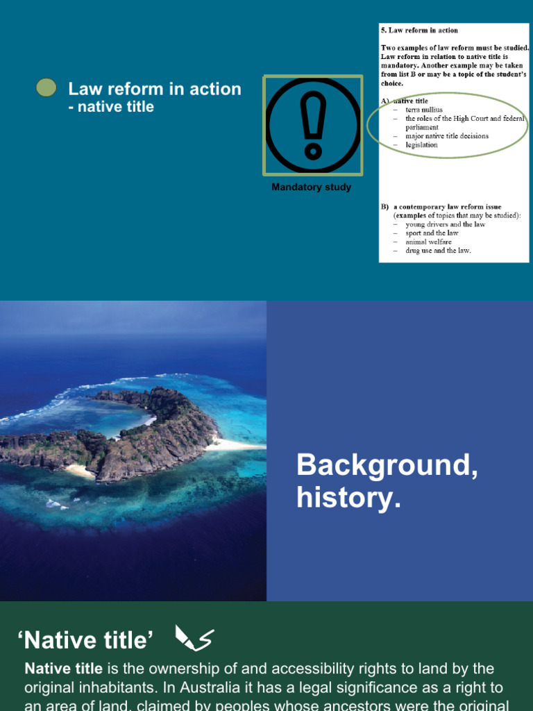 Law Reform in Action - Native Title | PDF | Indigenous Australians ...