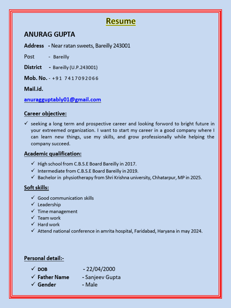Job Resume | PDF