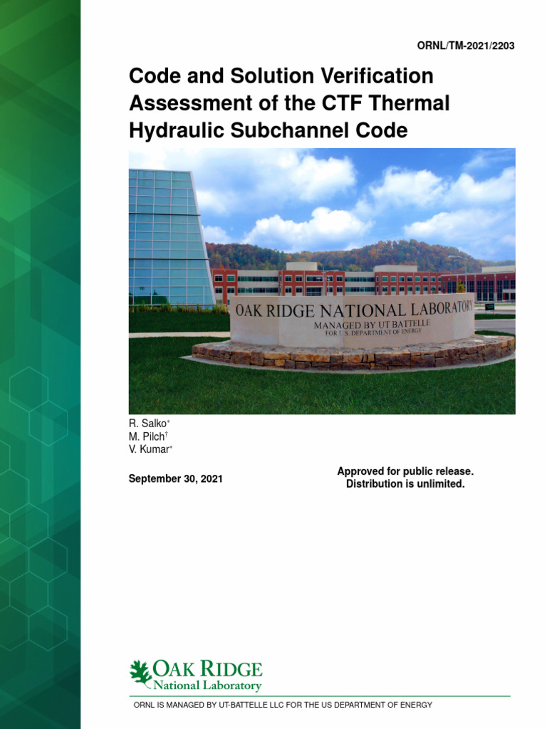 CTF Thermal Hydraulic Code Verification | PDF | Heat Transfer | Heat