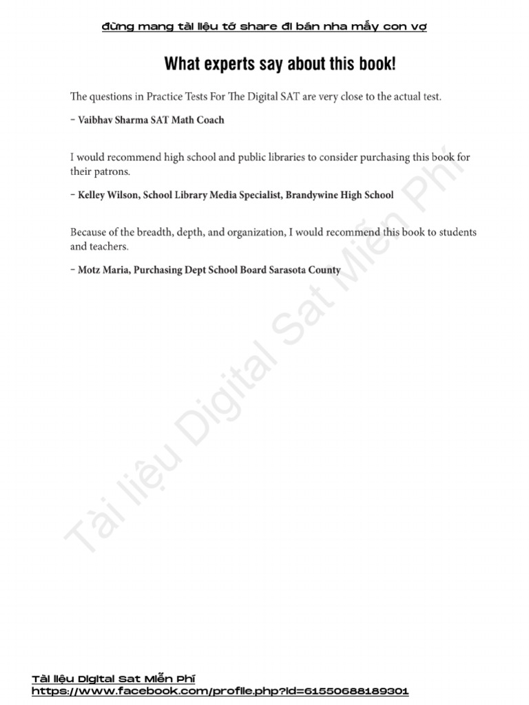 Vibrant Practice Tests For The Digital Sat | PDF