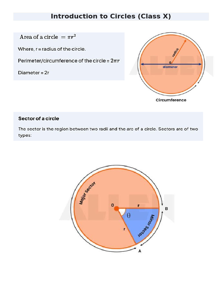 Introduction To Circles X | PDF