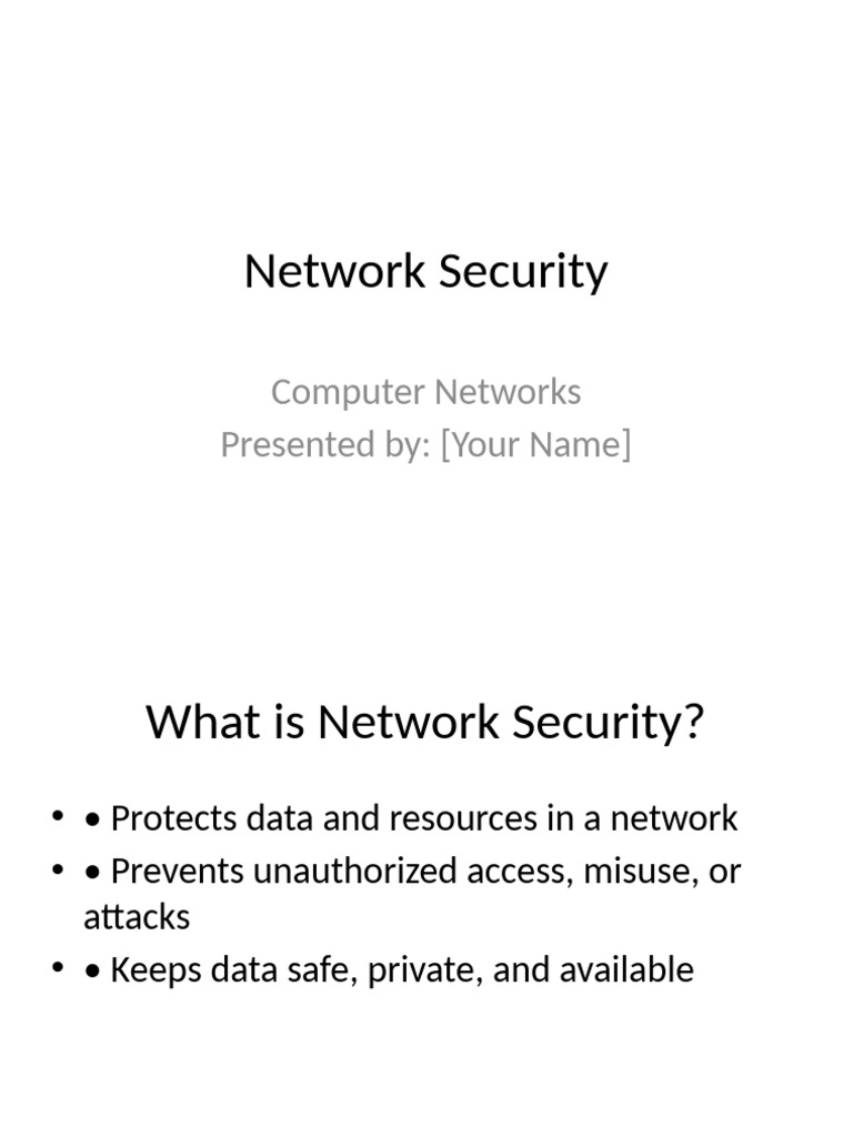 Network Security Presentation | PDF