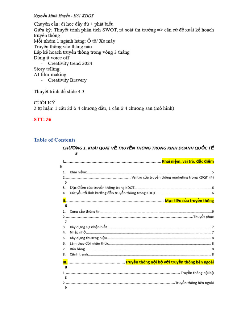 Truyền Thông Trong Kdqt | PDF