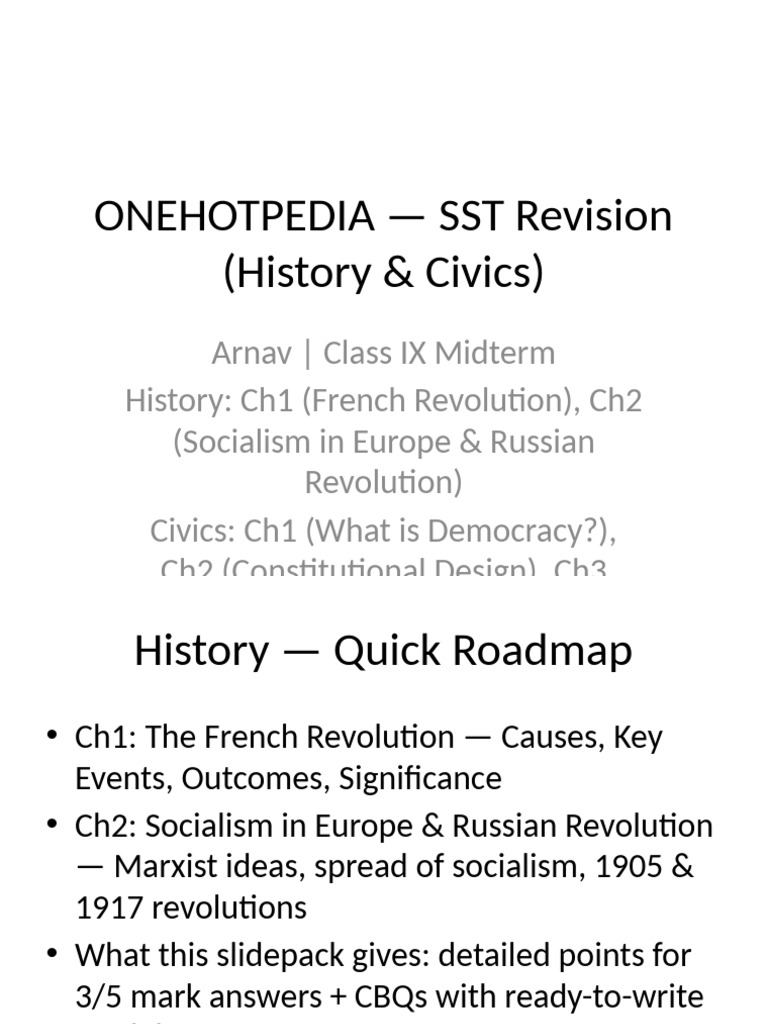 SST Revision: French Revolution & Democracy | PDF | Russian Revolution ...