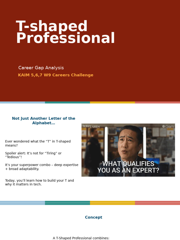 KAIM 5,6,7 W9 Careers Tutorial - T-Shaped Professional | PDF ...