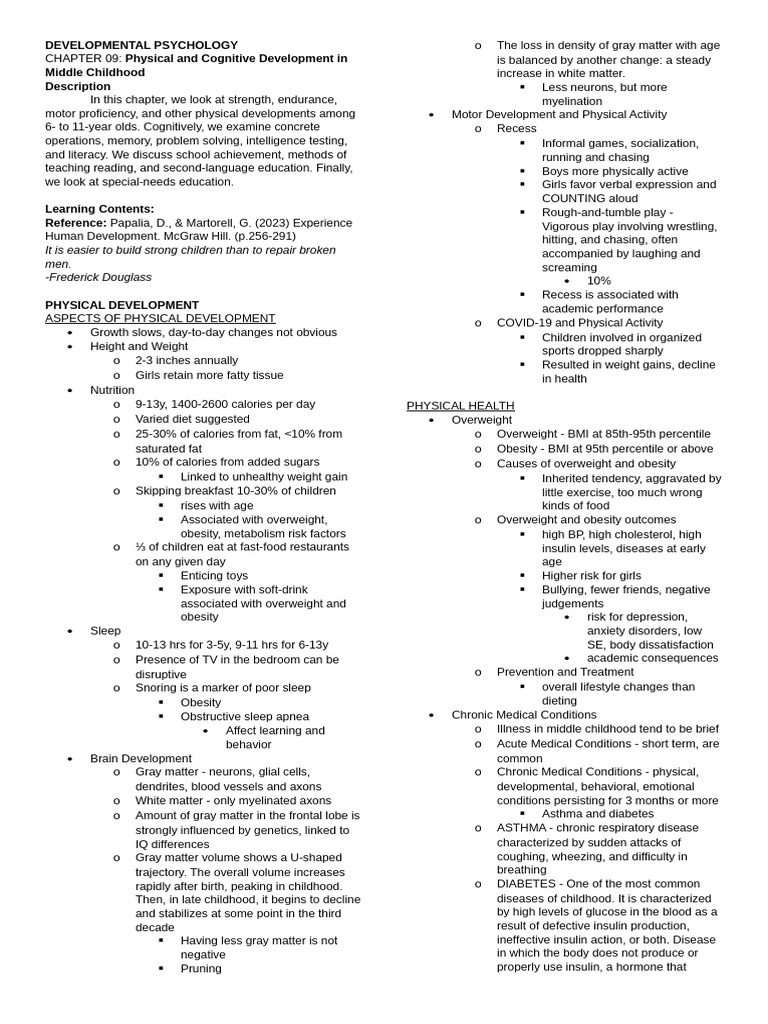 Developmental Psychology Module 9 & 10 | PDF | Developmental Psychology ...