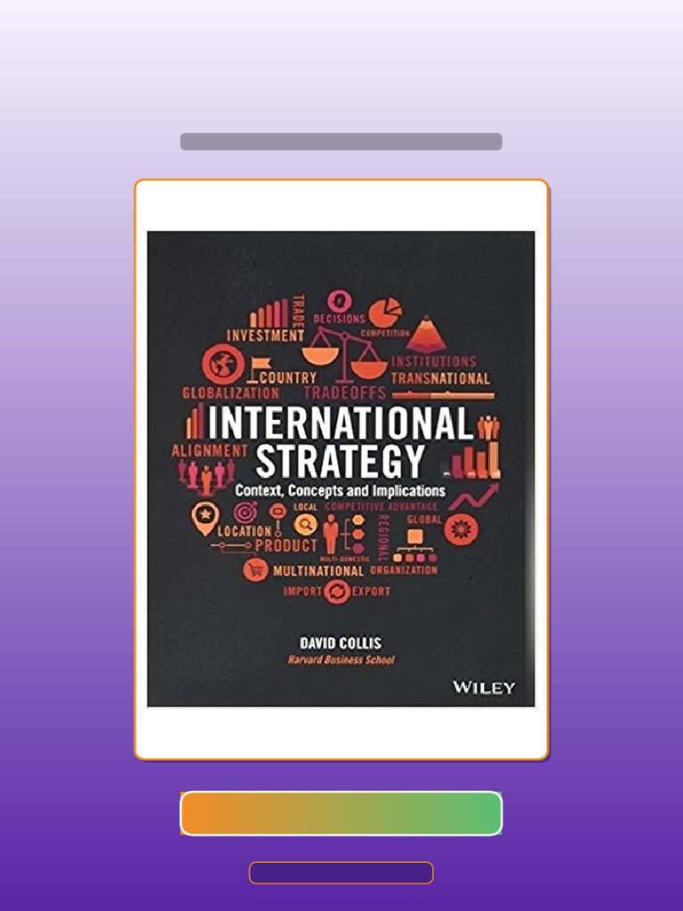 International Strategy Context Concepts and Implications by David ...