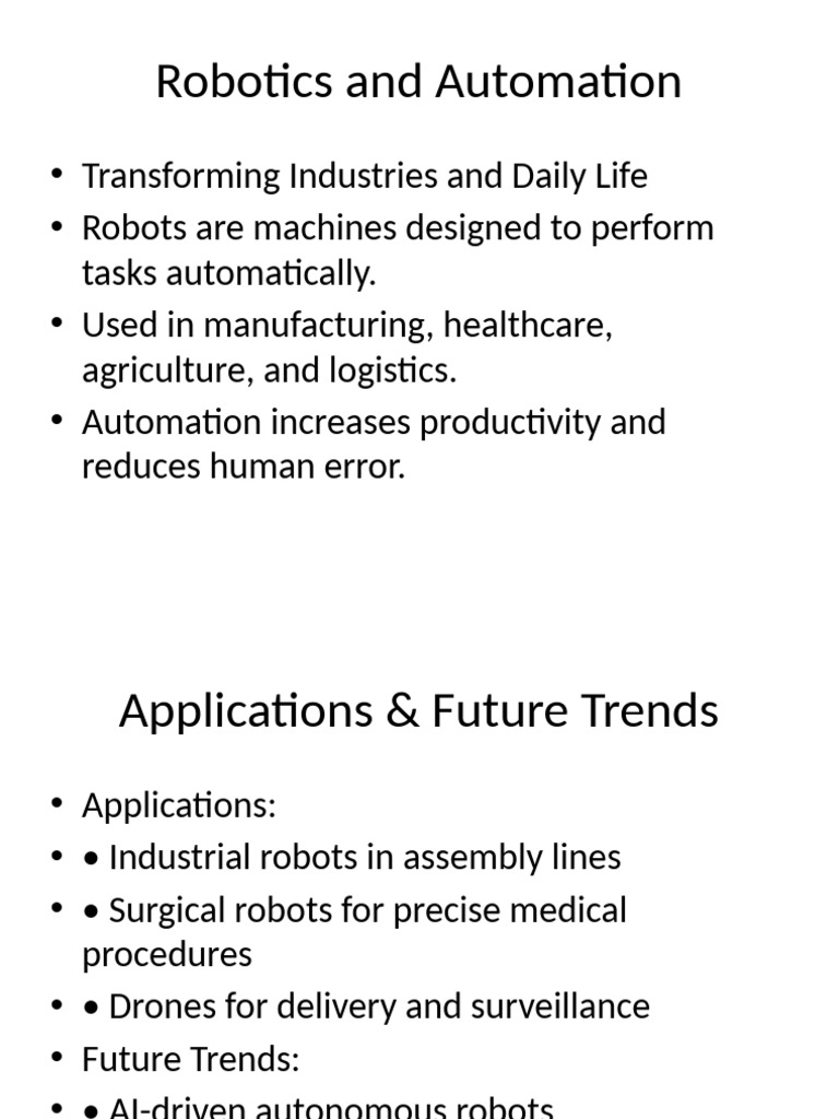 Robotics: Transforming Industries & Life | PDF