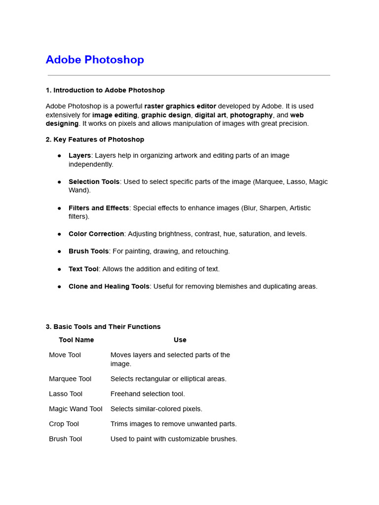 Adobe Photoshop | PDF | Adobe Photoshop | Image Editing