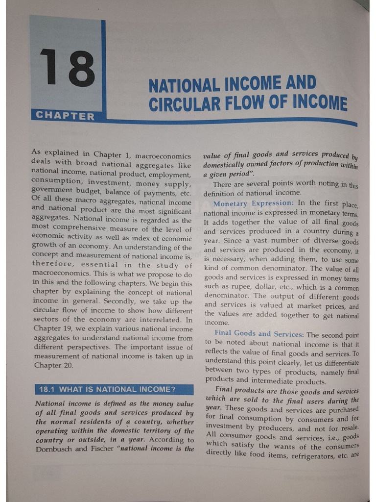 National Income and Circular Flow of Income | PDF