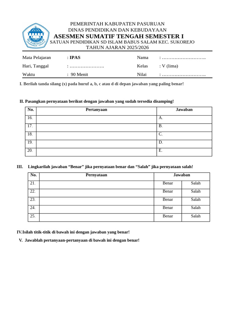 File Soal Ujian | PDF