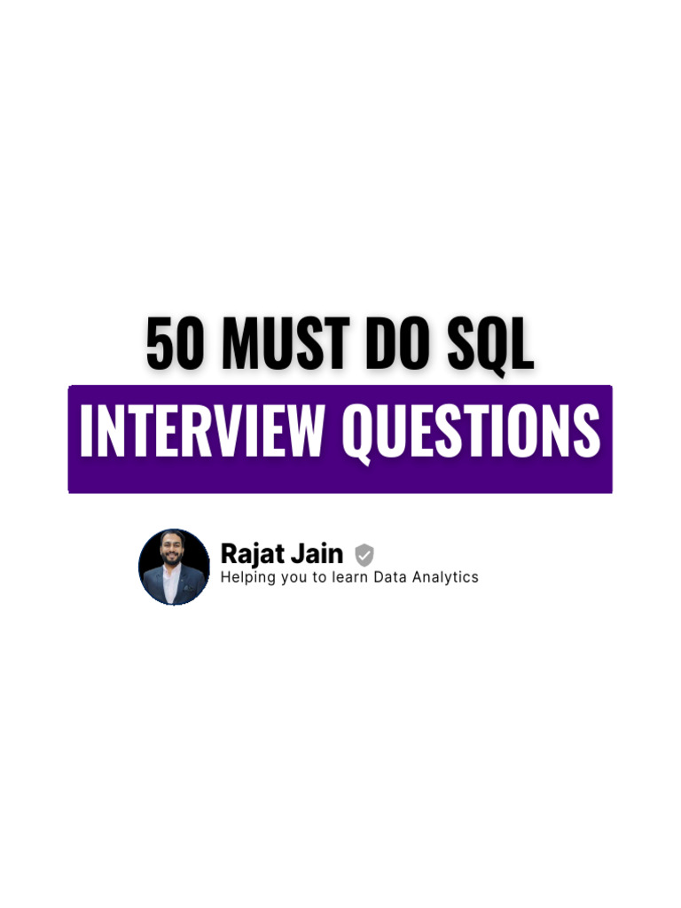50 Must Do SQL: Interview Questions | PDF