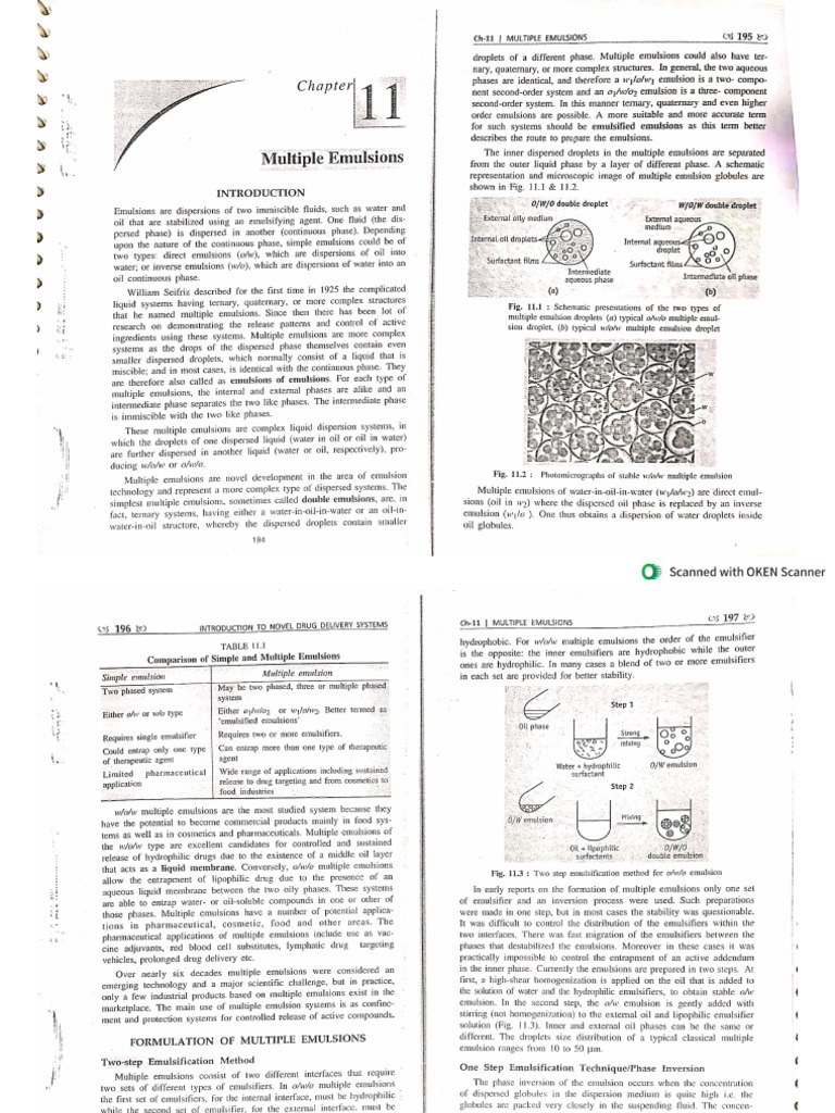 Chapter 11 Multiple Emulsions | PDF