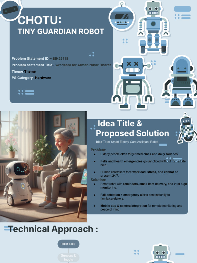 Smart Elderly-Care Robot Solution | PDF