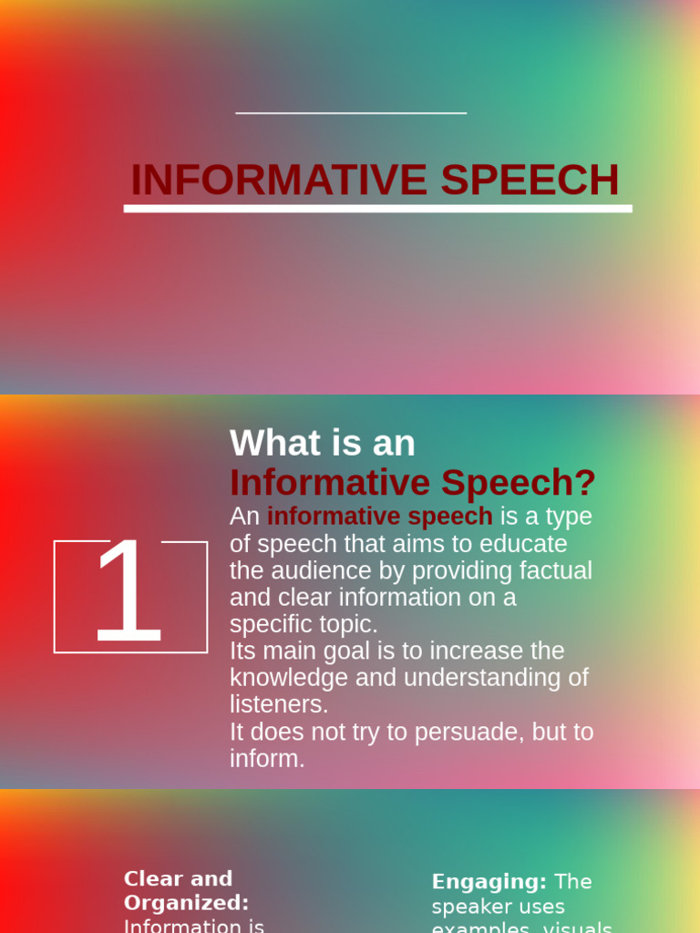 Understanding Informative Speeches | PDF