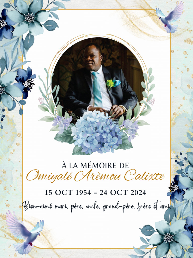 Obsèques d'Omiyalé Arèmou Calixte | PDF | Mort