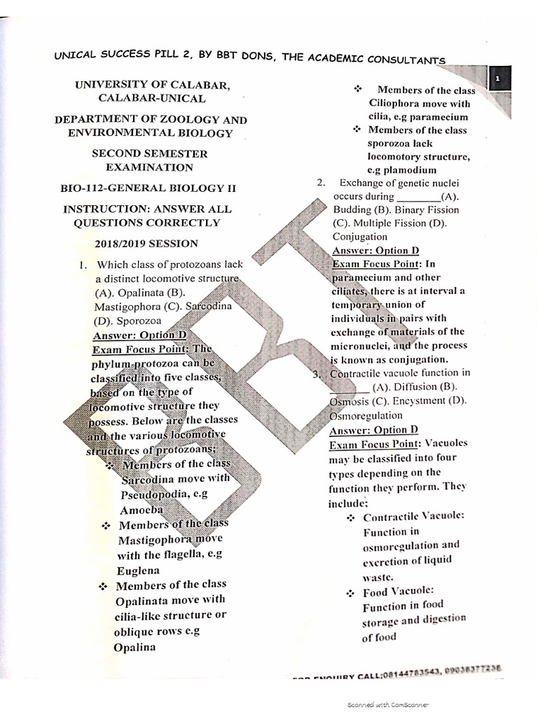 BBT Past Questions-1 | PDF