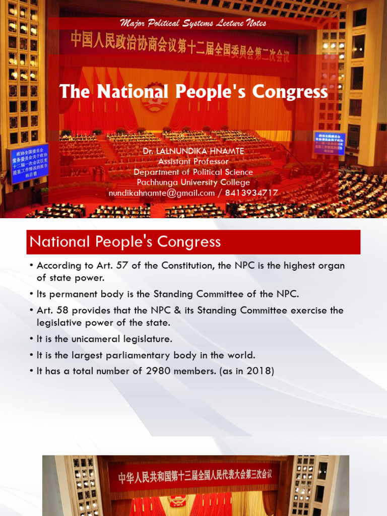 Overview of China's National People's Congress | PDF | Justice | Crime ...