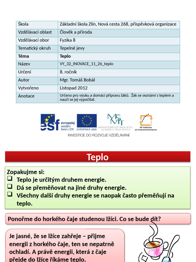 Fyzika Teplo | PDF