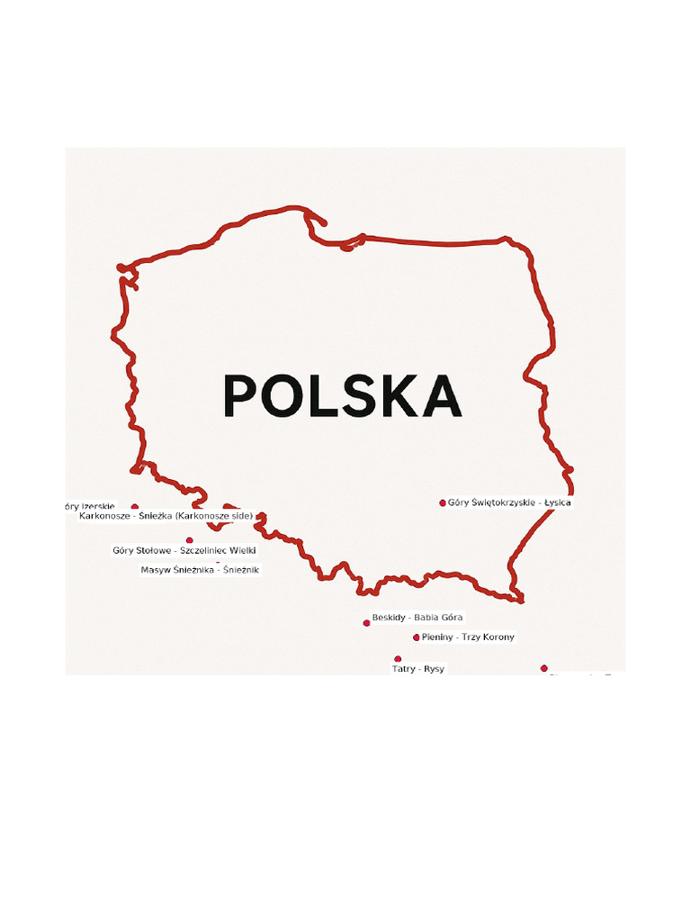 Mapa Gory Polska Dokladna v2 | PDF