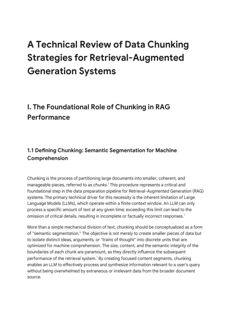 Chunking Strategies for RAG Systems | PDF | Information Retrieval ...