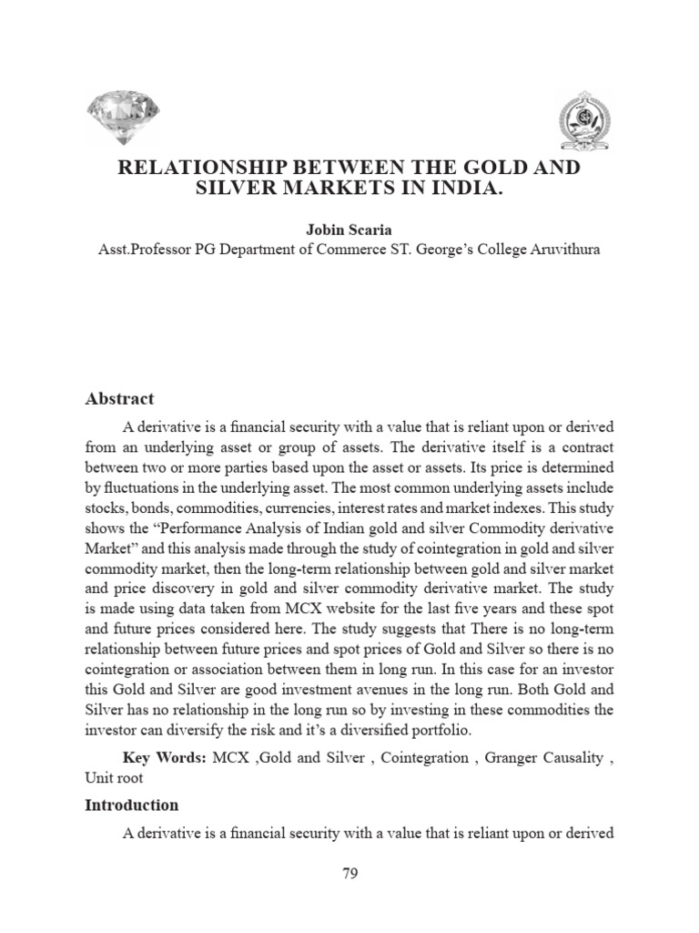 Gold&Silver Research Paper | PDF | Commodity Markets | Derivative (Finance)