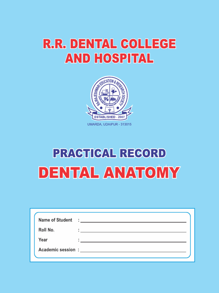 Practical Record - Dental Anatomy Final For Printing | PDF