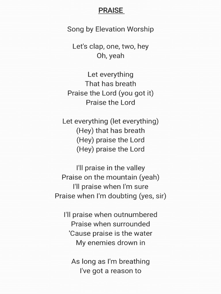 PRAISE by Elevation Worship | PDF