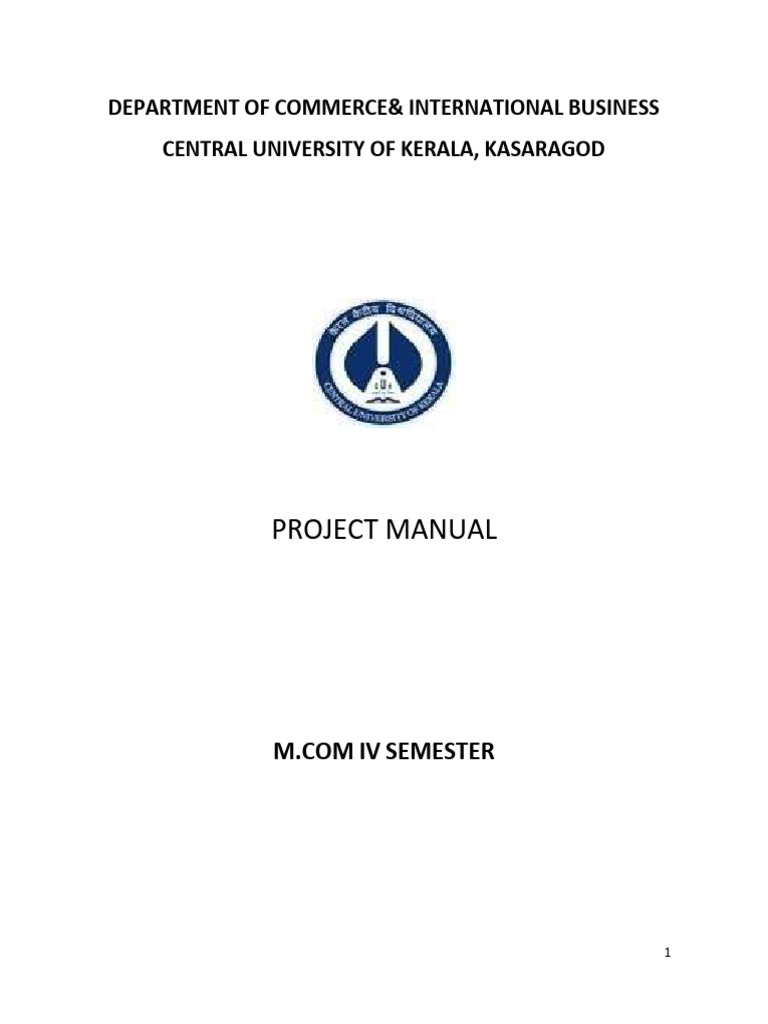 Project Manual | PDF | Statistics | Methodology