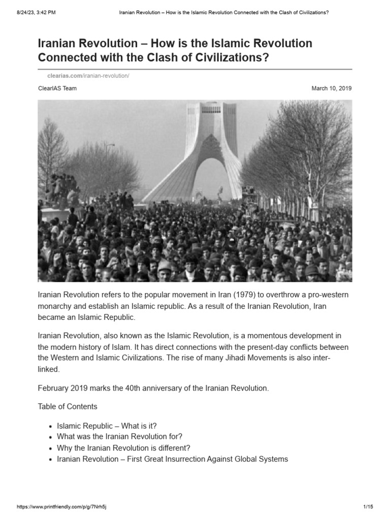 Iranian Revolution and Civilizational Clash | PDF | Iranian Revolution ...