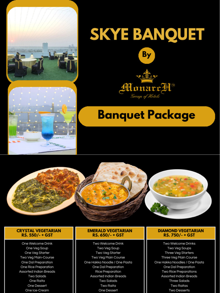 Skye Banquet Menu Horizontal (A5 (Landscape) ) | PDF | Soup | Cooking