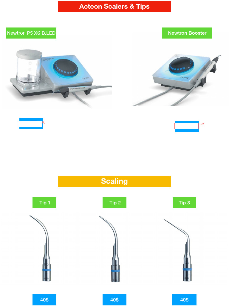 Acteon Scalers and Tips Pricing Guide | PDF
