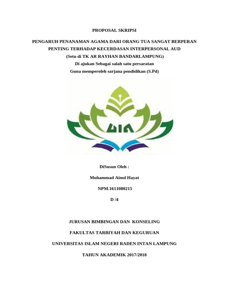 Proposal Skripsi 2 | PDF