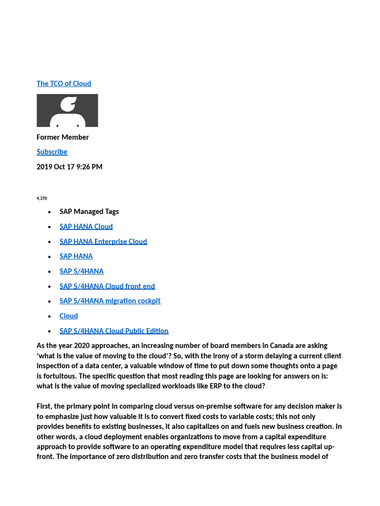 Cloud Myth Busting Myth #7 Cloud Is All About Total Cost of Ownership ...