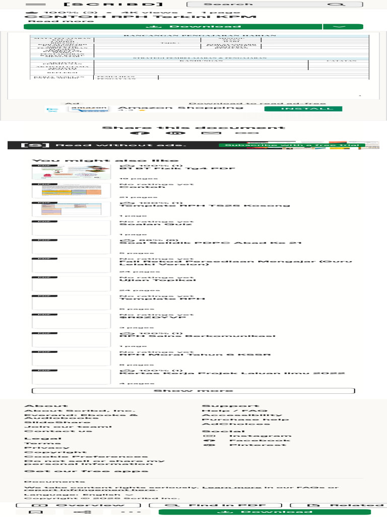 CONTOH RPH Terkini KPM PDF | PDF | Scribd | Teknologi Digital