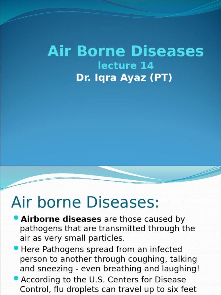 Lecture 14 Airborne Diseases | PDF | Tuberculosis | Influenza