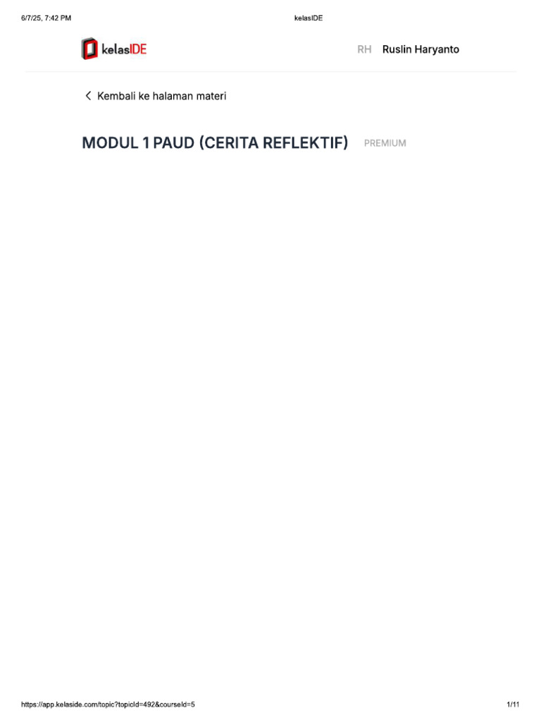 Modul Ajar 1 Paud | PDF