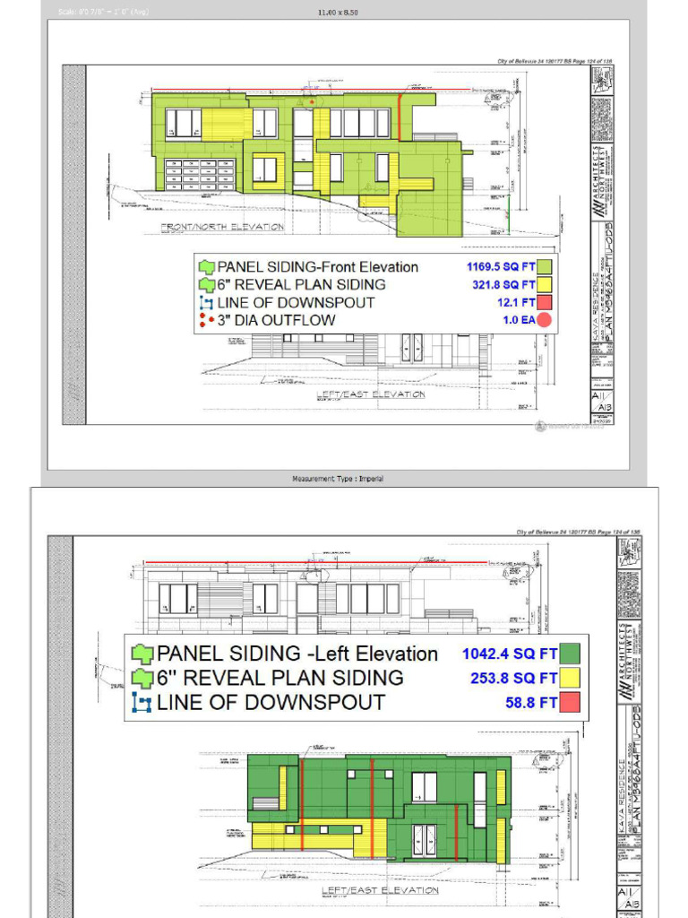 Siding Material Color Coding Takeoff | PDF