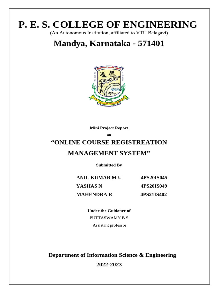 Online Course Registration System-1 | PDF | Html | Java Script